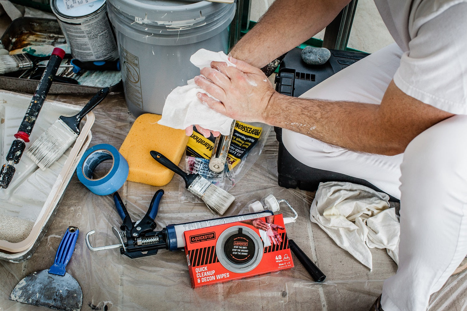 Quick Cleanup & Decon Wipes 40-pack – Quickstop Tools