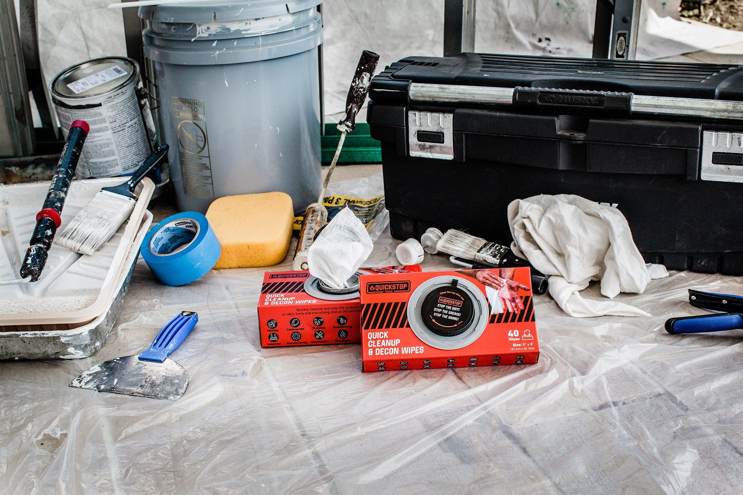 Quick Cleanup & Decon Wipes 80-pack – Quickstop Tools